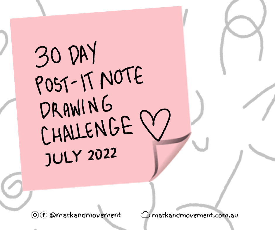 That 30 Day Post-it Note Drawing Challenge — MARK AND MOVEMENT
