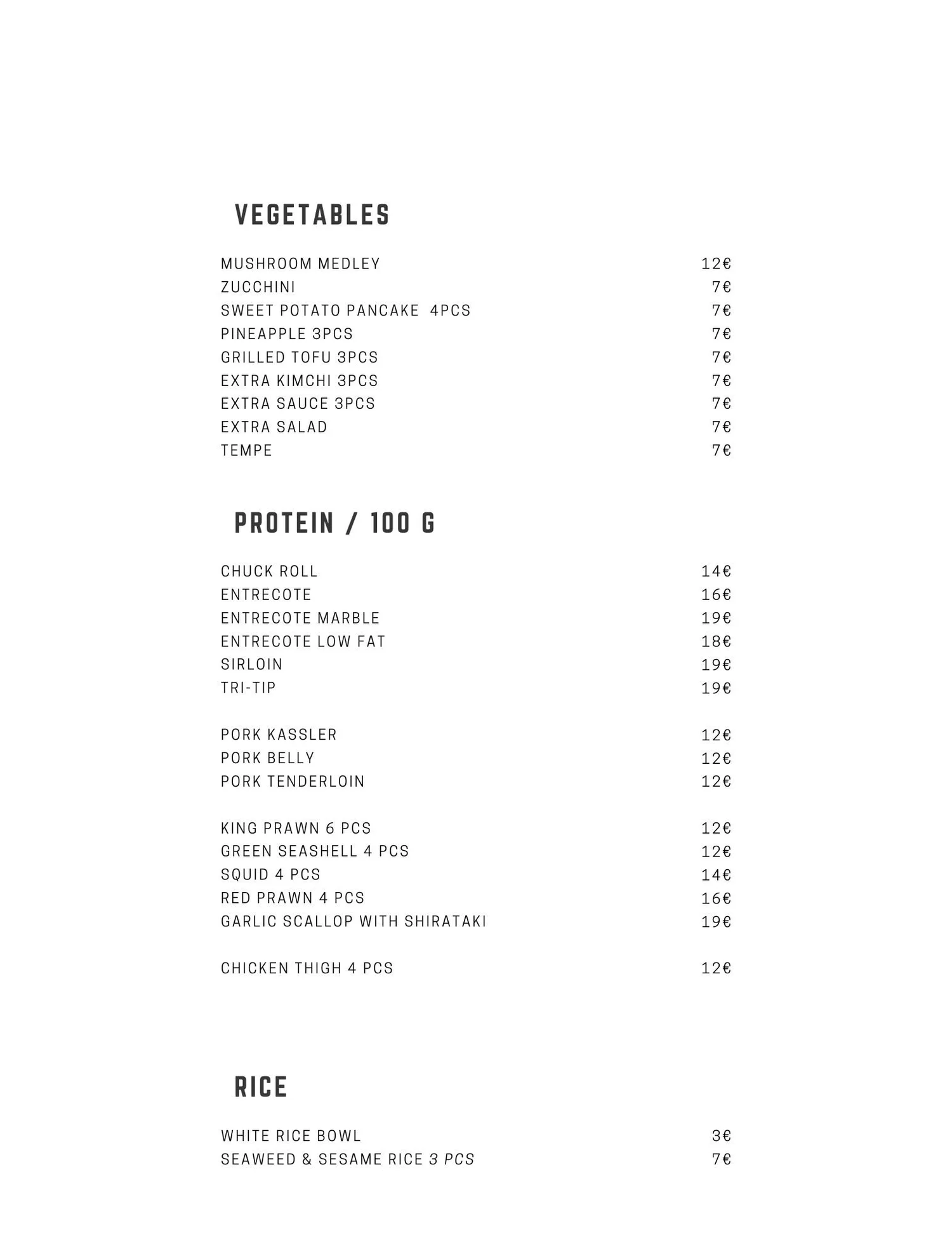 The Menu — OPPA Korean BBQ