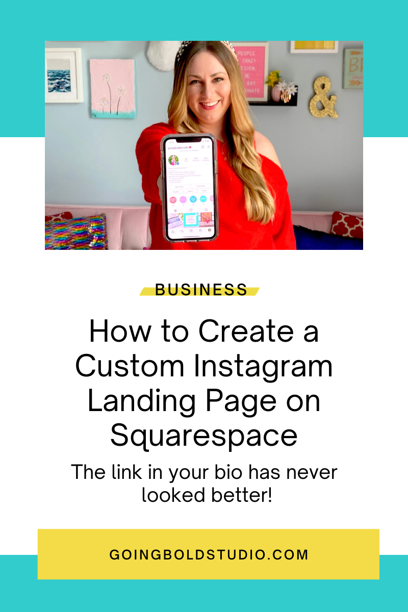 How to Create a Custom Instagram Landing Page on Squarespace — Going ...