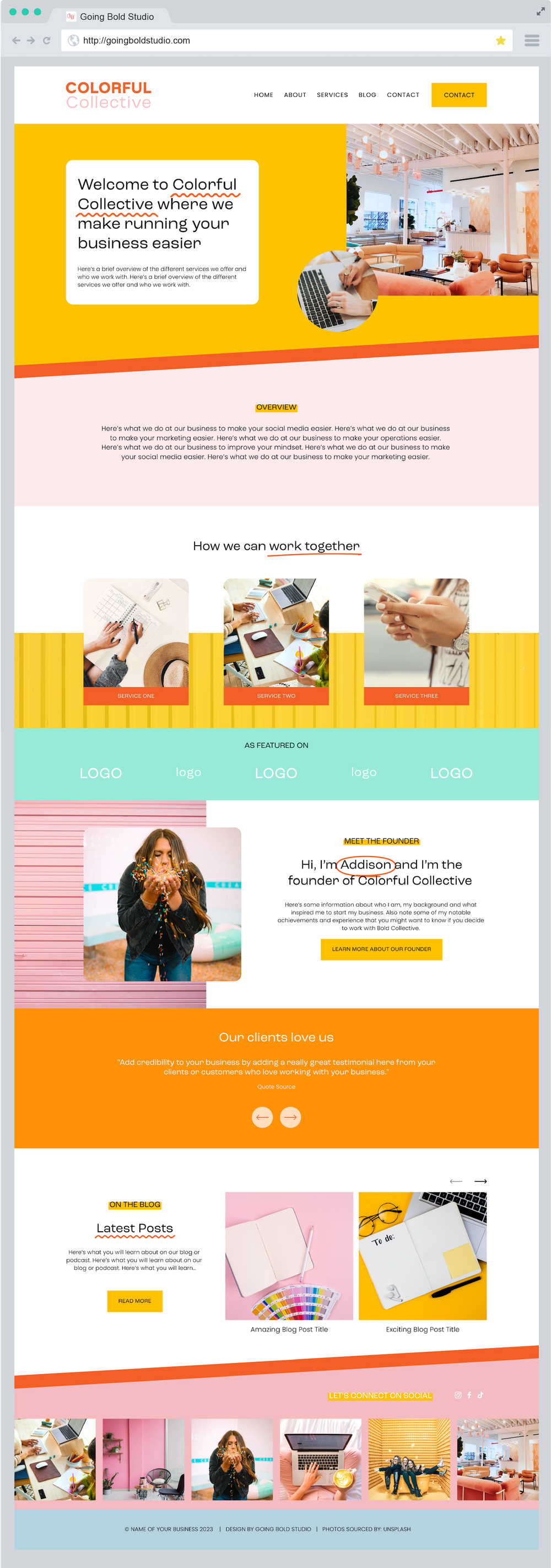 Colorful Collective Template — Going Bold Studio | Branding ...