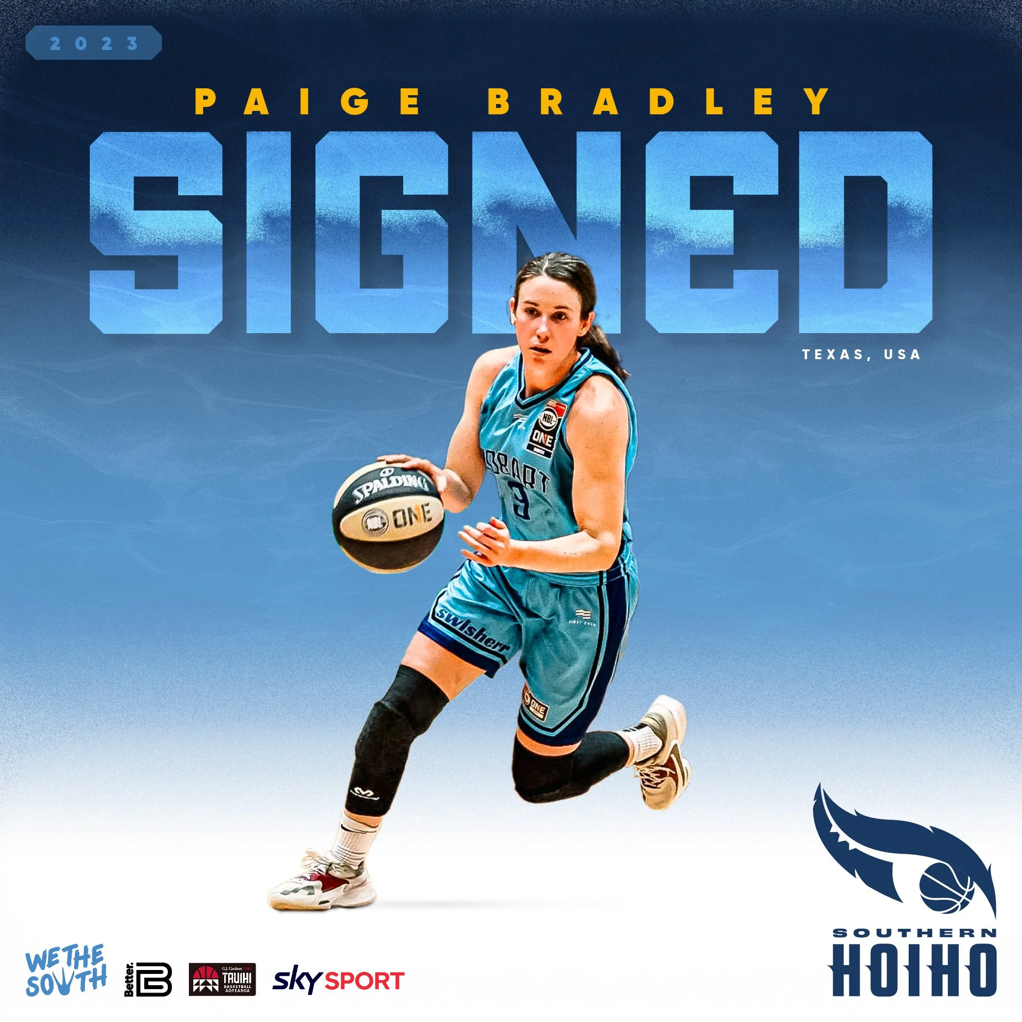 Point Guard Paige in blue & gold — Southern Hoiho Womens Basketball