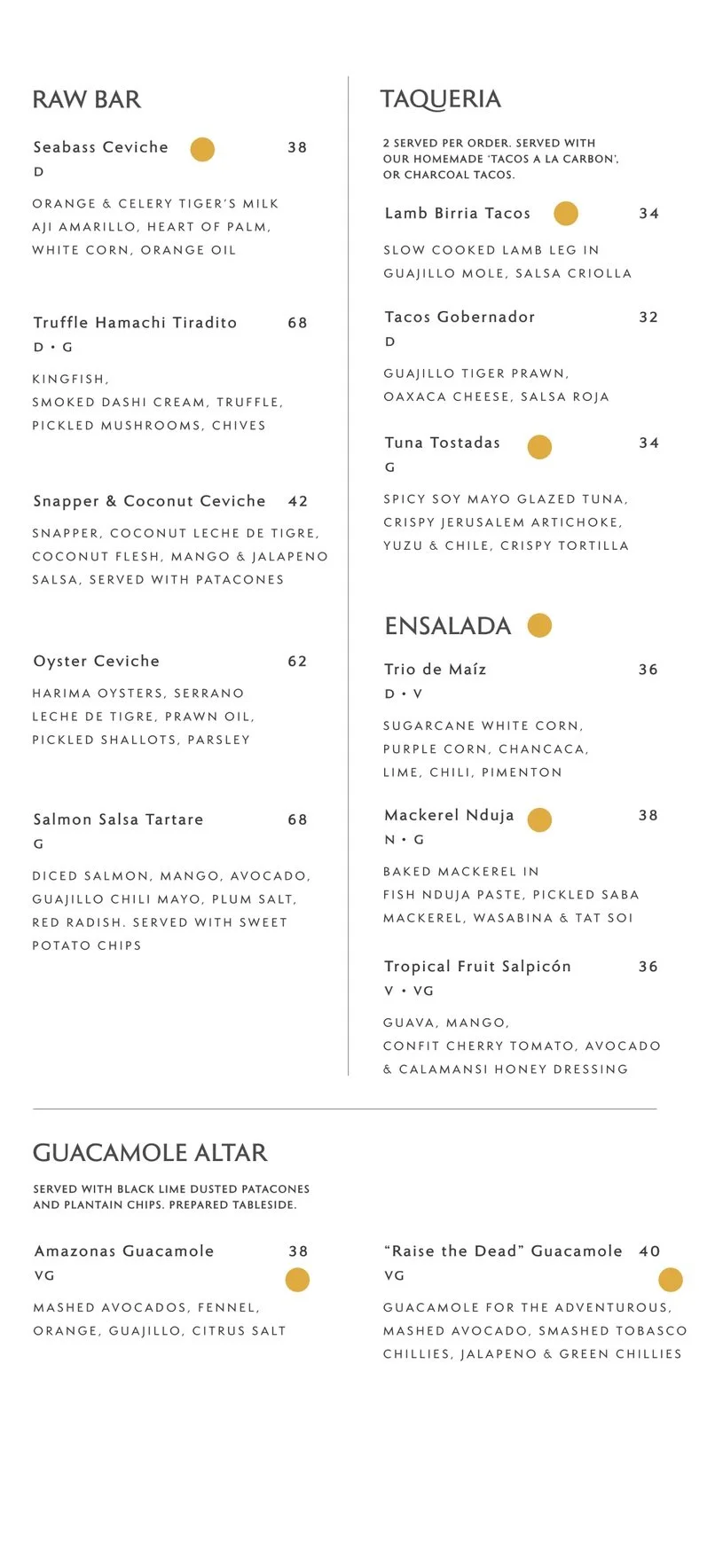 Amazonas KL - Menu
