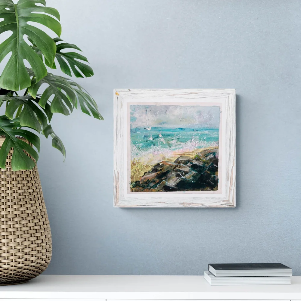 Seascape of Whitby Harbour and boats — Art by Shani