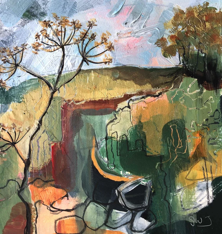Original painting for sale depicting abstract landscape painting of ...