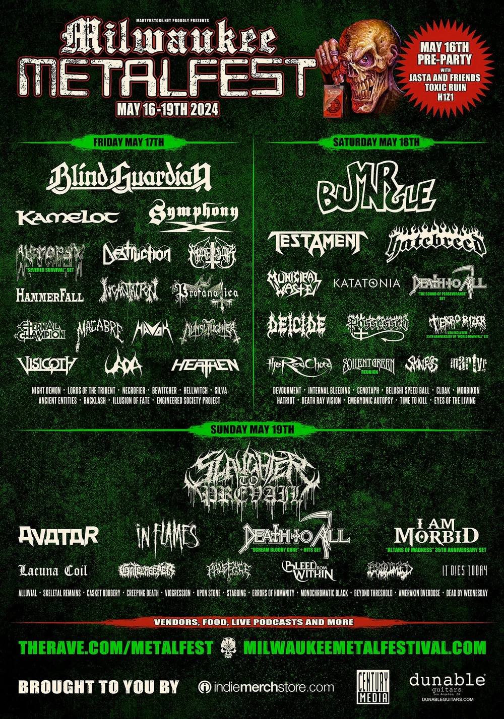 Lineup — Milwaukee Metal Fest