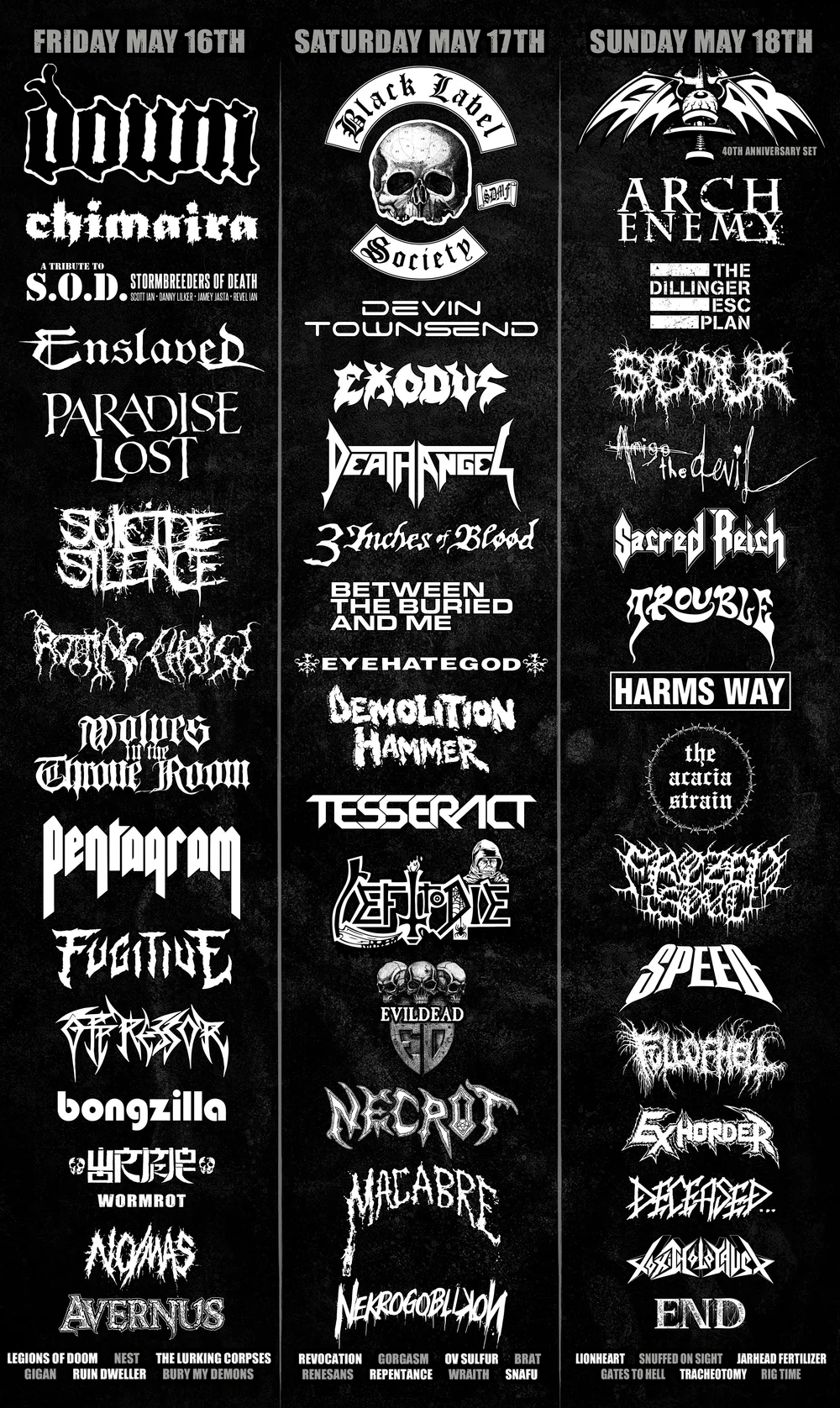 Lineup — Milwaukee Metal Fest