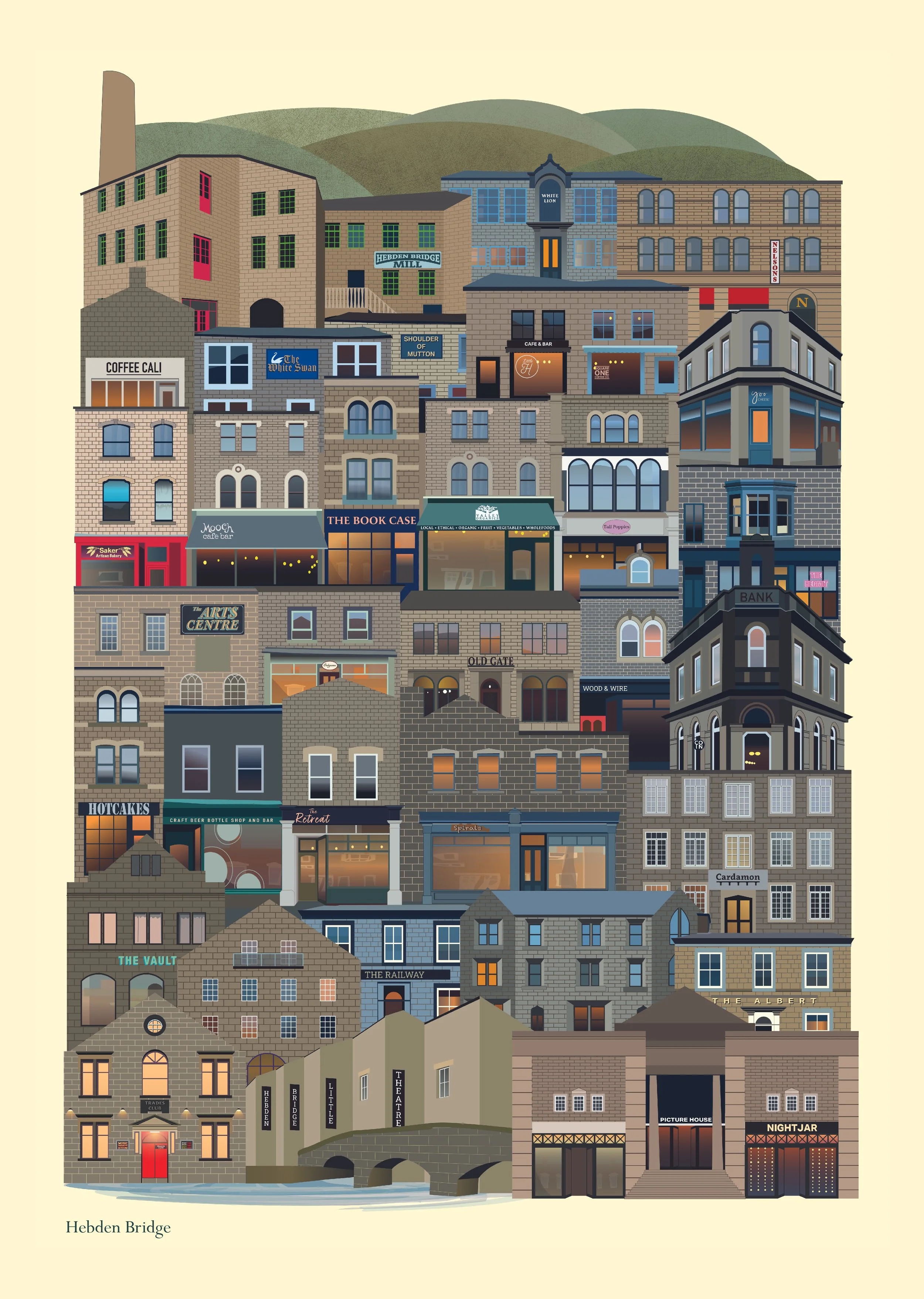 Hebden Bridge - Emma Stewart - Art Print — Beam Works