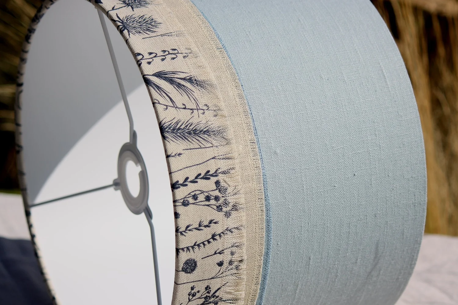 Floral and Plain Linen Lampshades - Hawthorn Shades