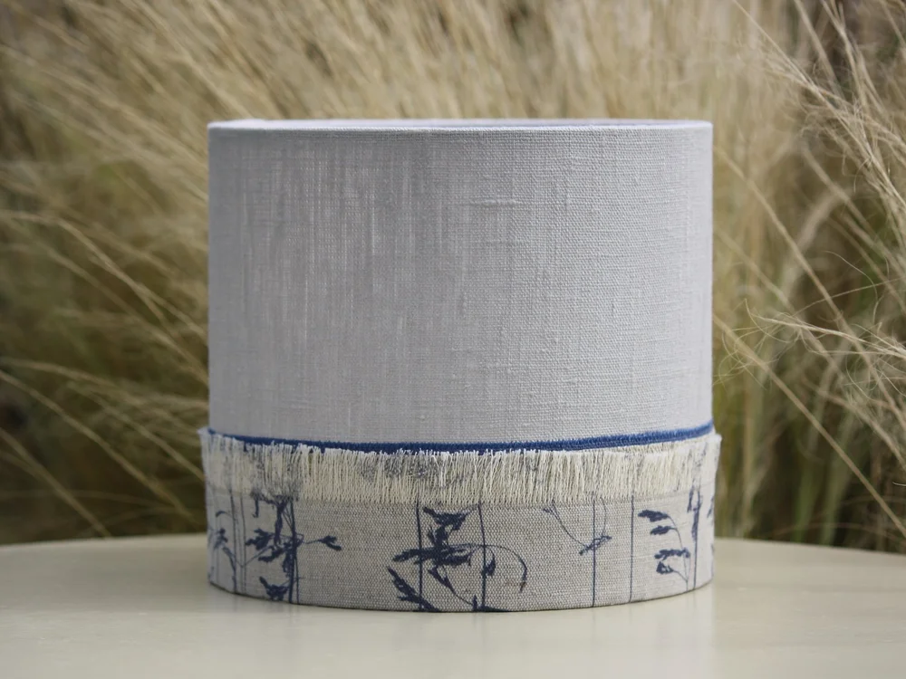 Seaweed lampshade pink, white, grey - Hawthorn Shades