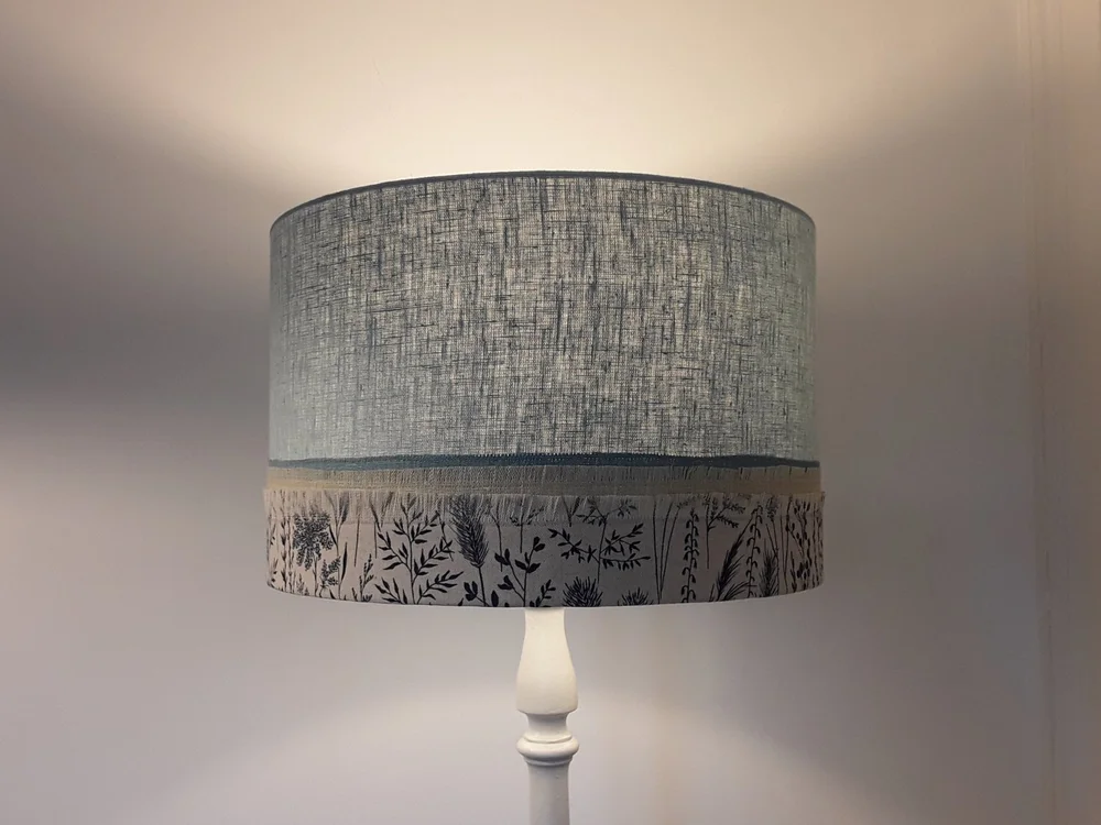 Floral and Plain Linen Lampshades - Hawthorn Shades