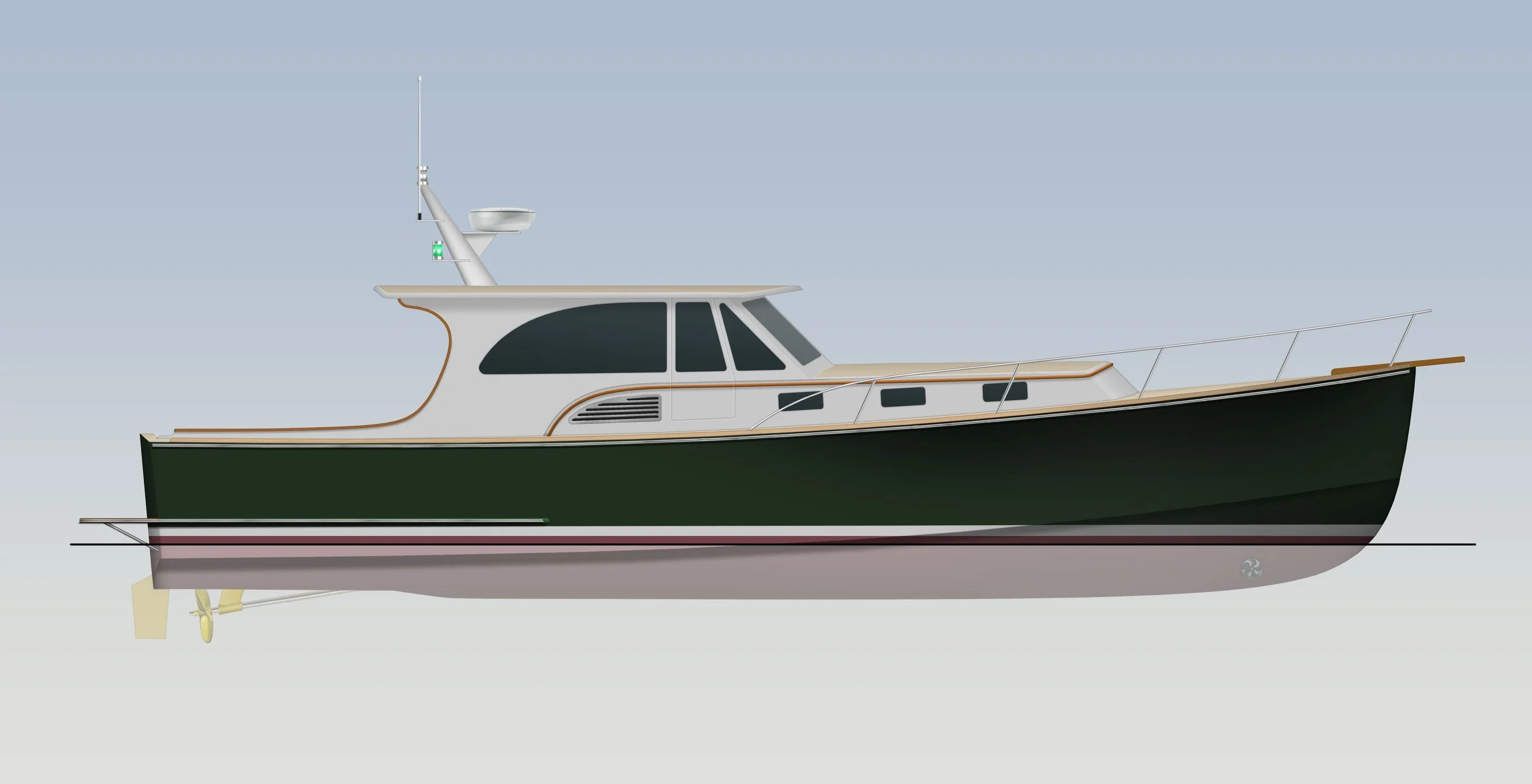 BBY 47 Express Cruiser designed by Will Sturdy — Brooklin Boat Yard