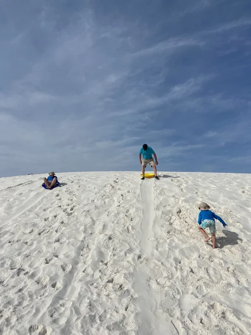 White Sands Sledding Tips and Tricks: Fun for the Family!