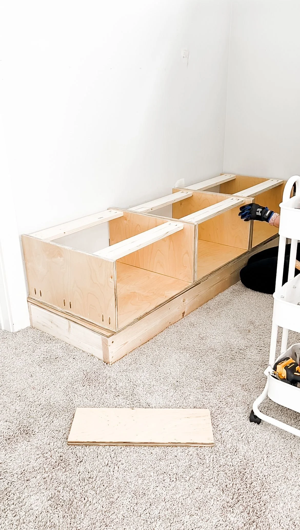 Built in Bookshelves with Bench + Download — Breezing Through