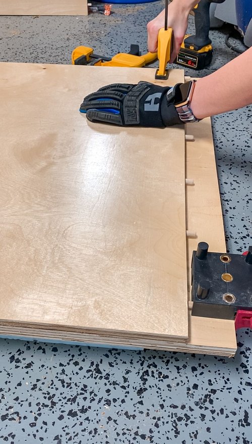 How to Use a Dowel Hole Jig — Breezing Through
