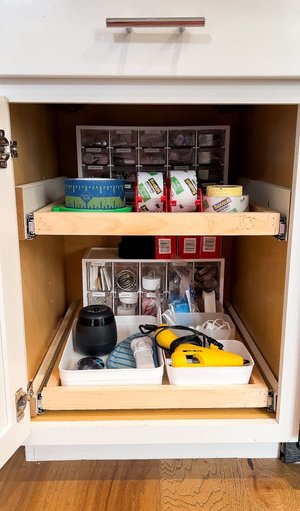 DIY Cabinet Pull Outs — Breezing Through