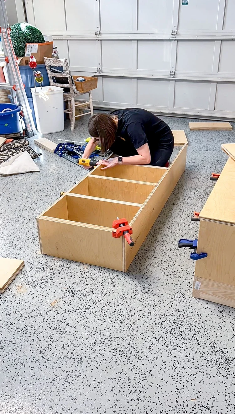 Built in Bookshelves with Bench + Download — Breezing Through