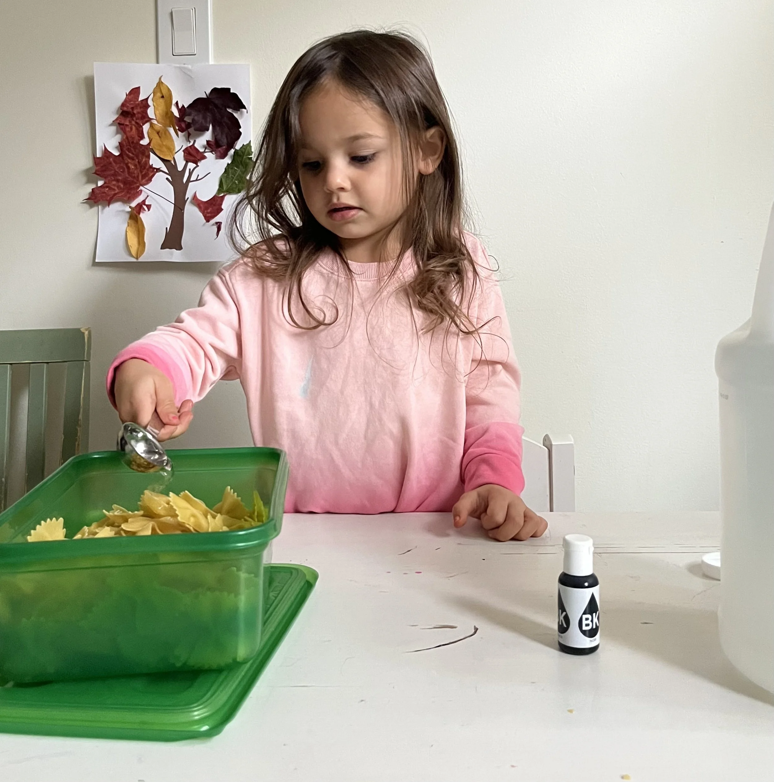 Dyed Pasta Bats Halloween Sensory Bin — Filling Our Days