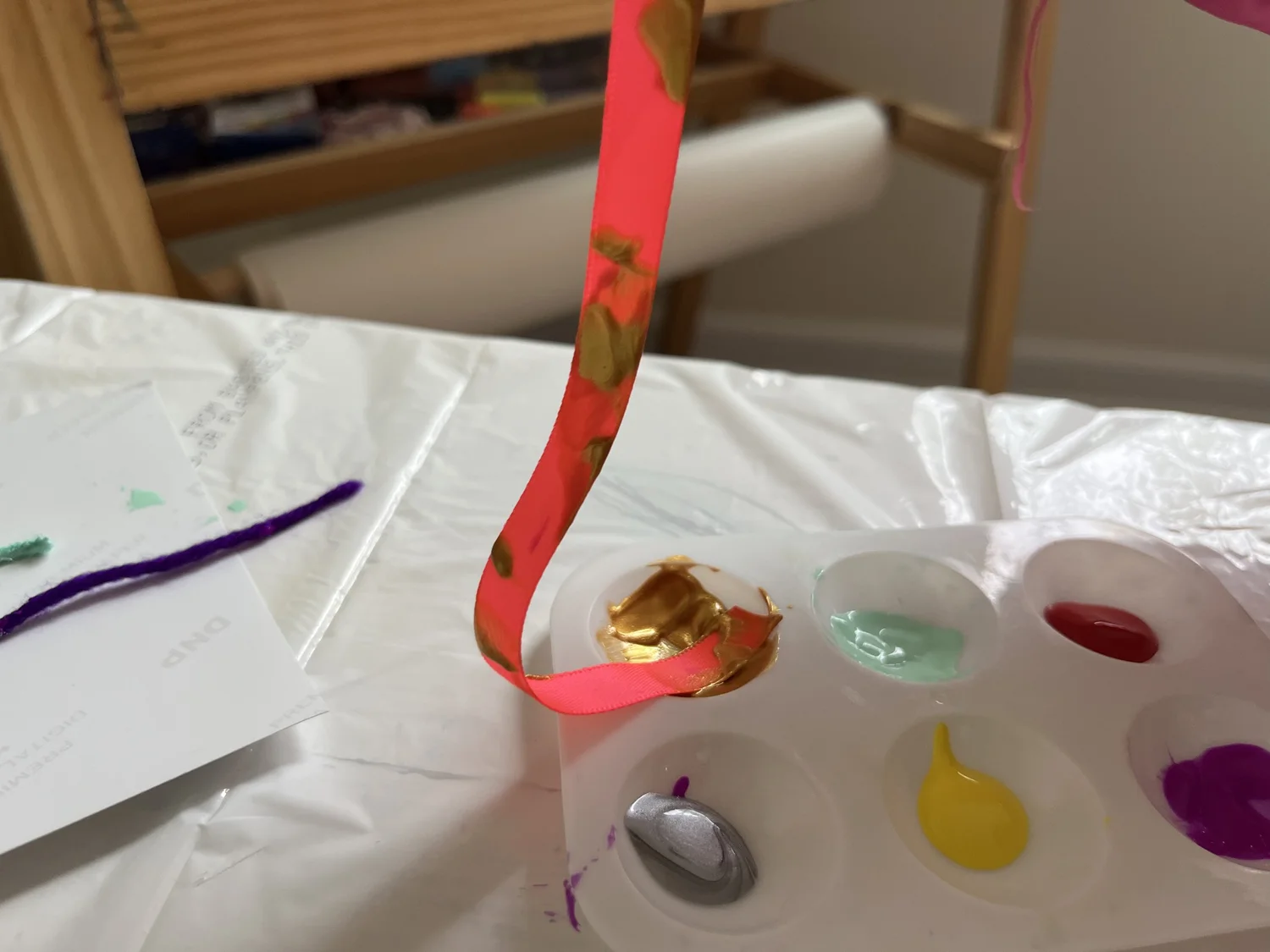 Worm Painting- Process Art with Yarn — Filling Our Days