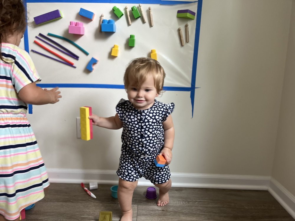 Toddler Sticky Wall — Filling Our Days