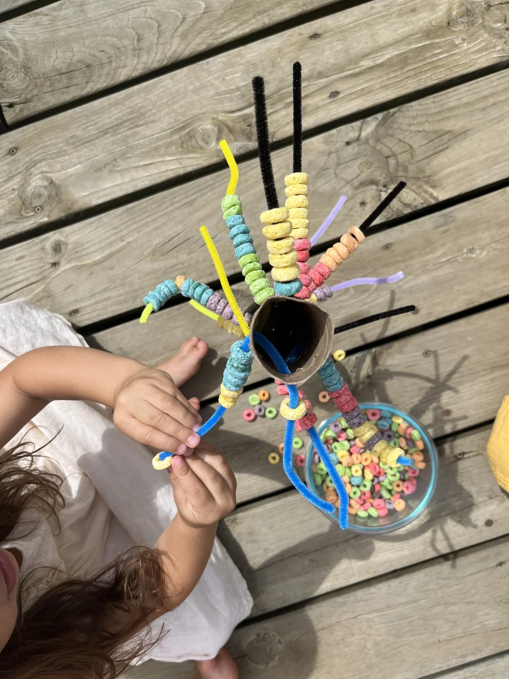 Cereal Threading with Pipe Cleaners — Filling Our Days