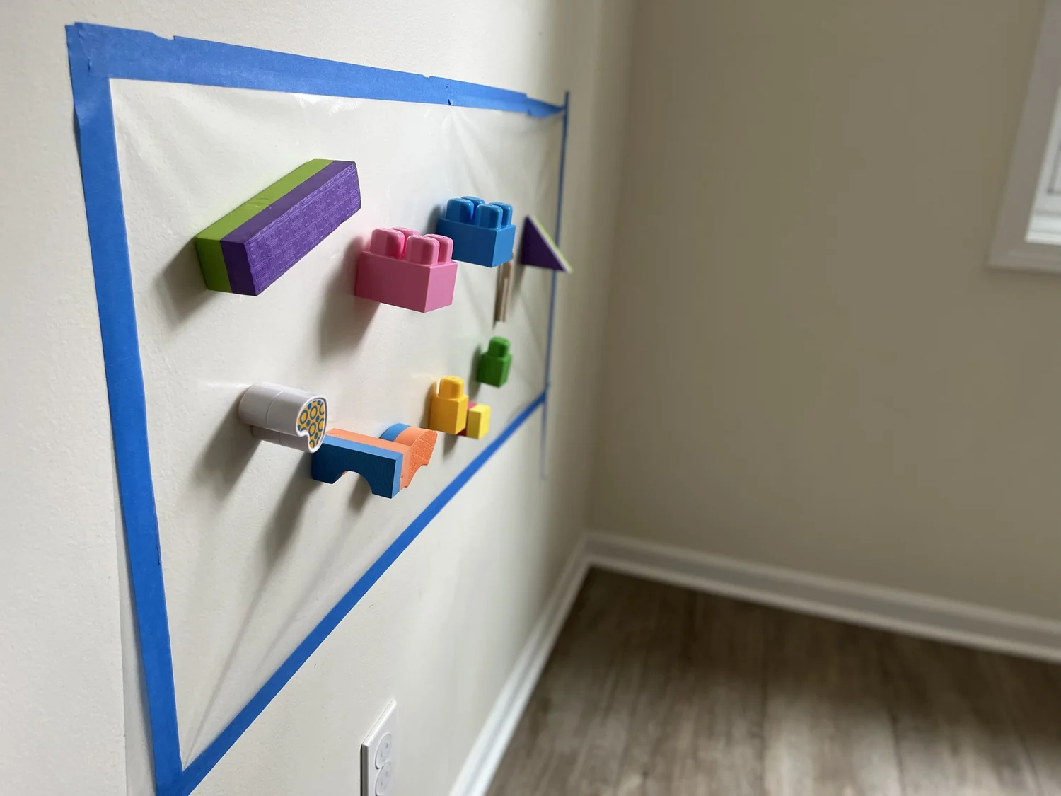 Toddler Sticky Wall — Filling Our Days