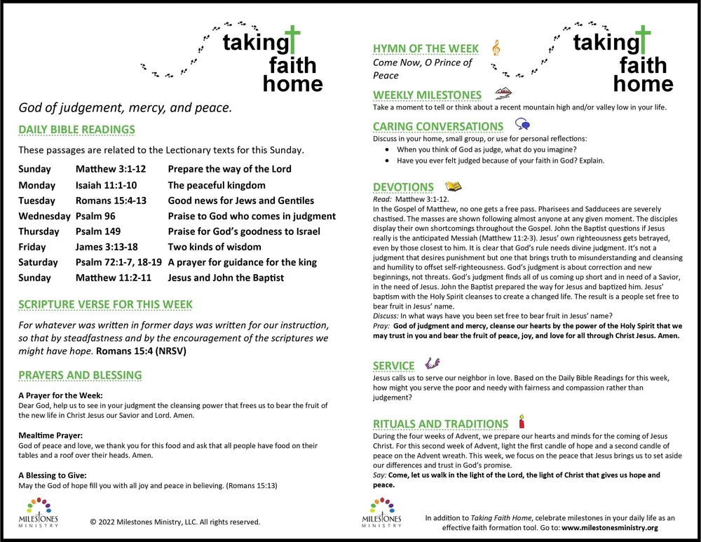Taking Faith Home — St. John's Lutheran Church Spartanburg