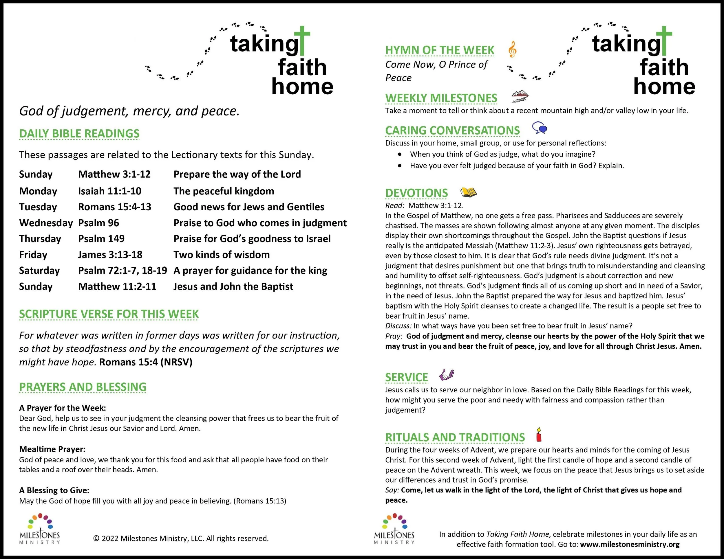 Taking Faith Home — St. John's Lutheran Church Spartanburg