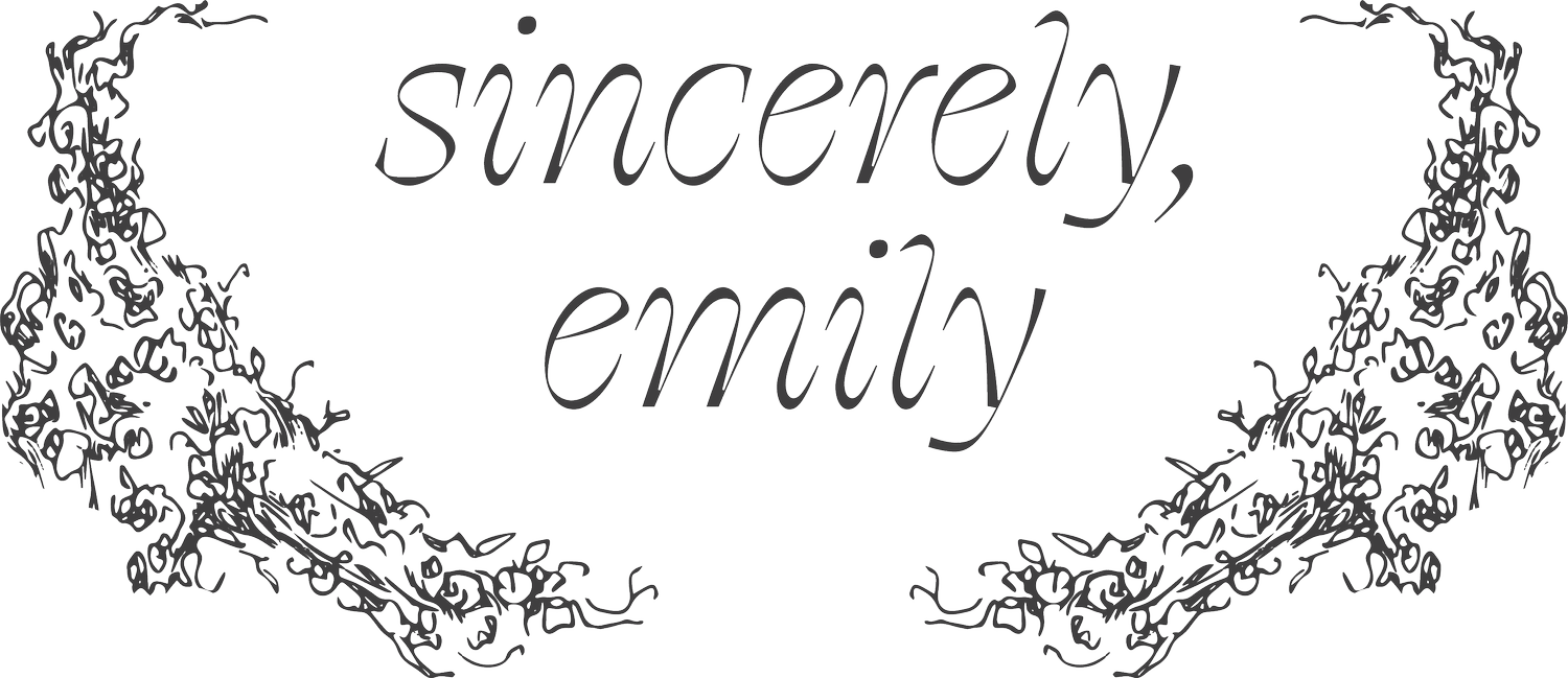 sincerely, emily