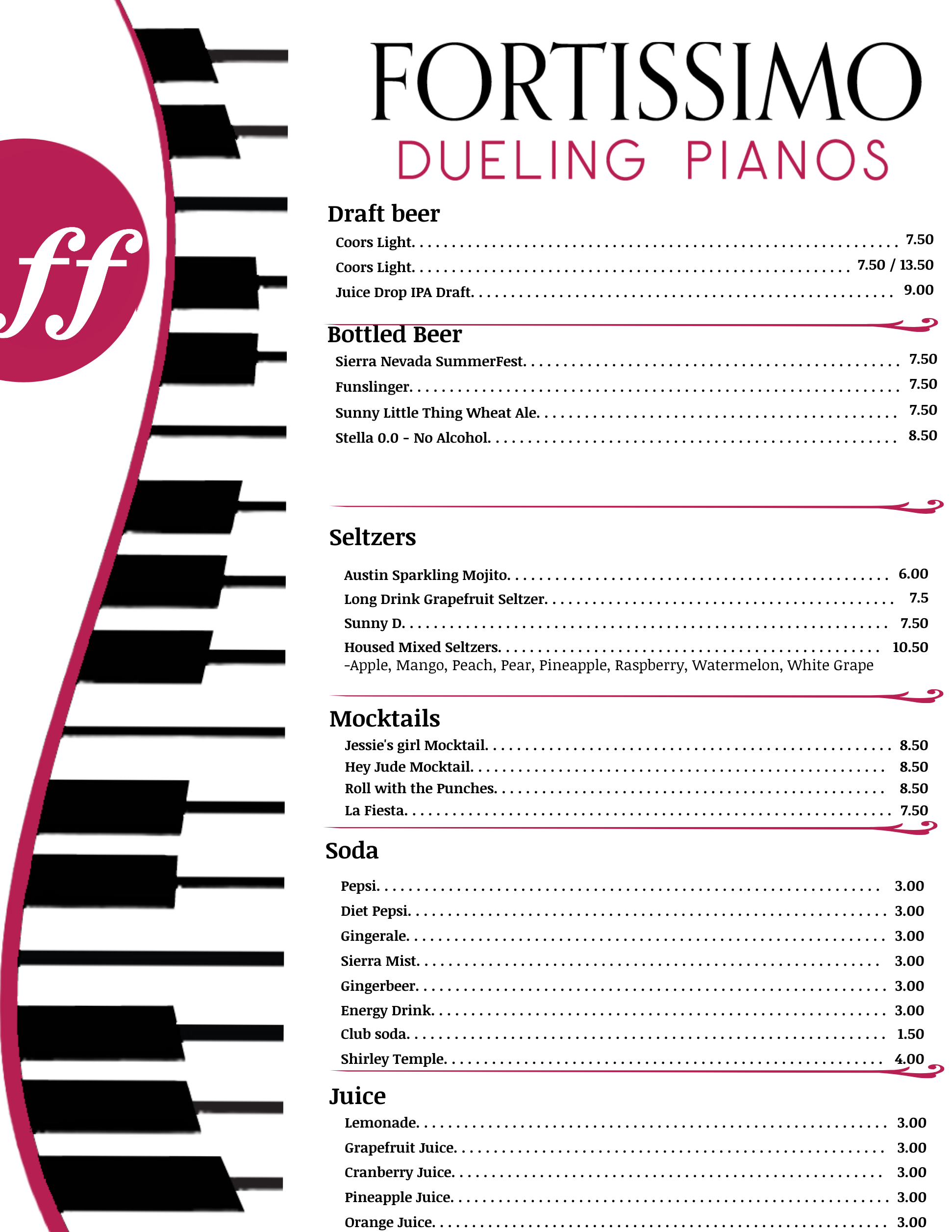 Menu — FORTISSIMO