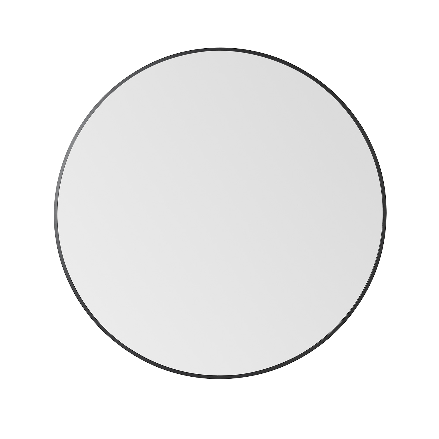 Nuovo 36" x 36" Framed Round Mirror in Matte Black — Arpella Designs