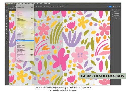 How to Create Seamless Patterns in Photoshop | Step-by-step tutorial by ...