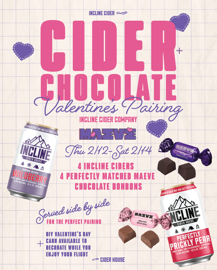 INCLINE x MAEVE 🍫🩷 Cider & Chocolate Pairing — Incline Cider Company ...