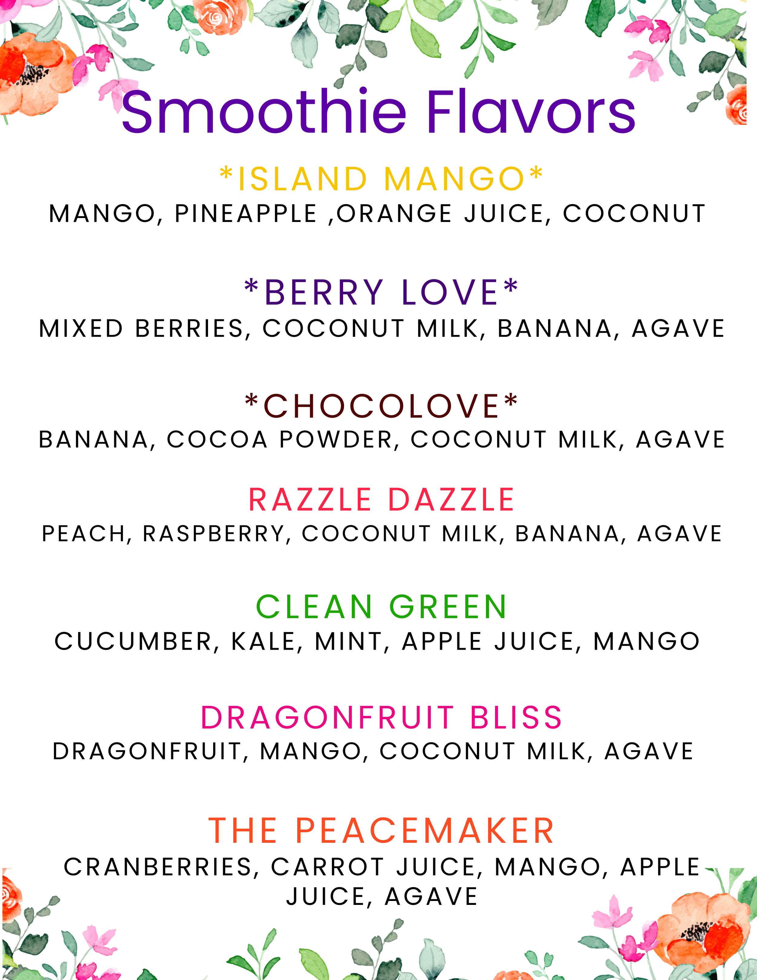 Connecticut Smoothie Catering