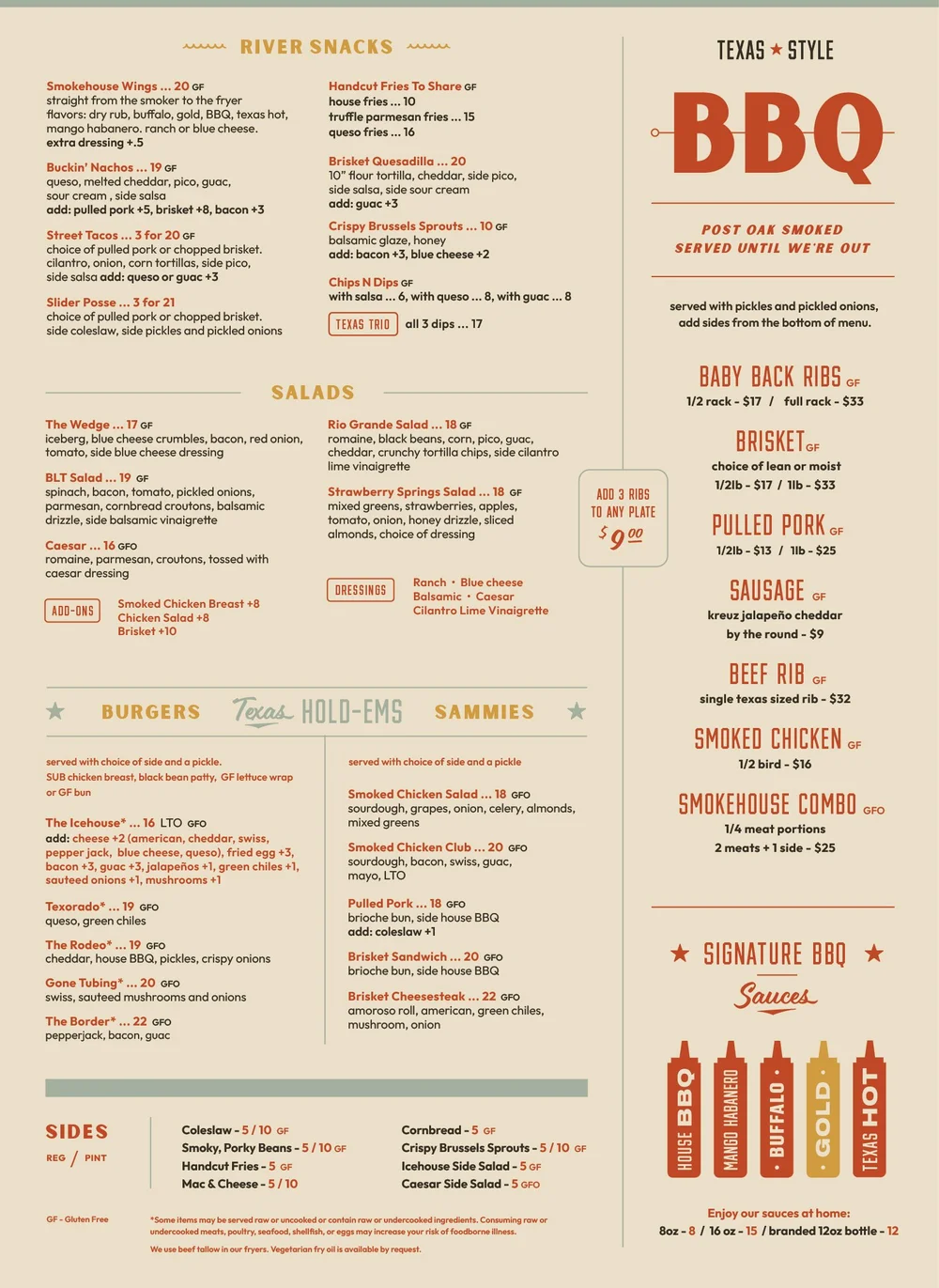 Menu — Yampa River Icehouse