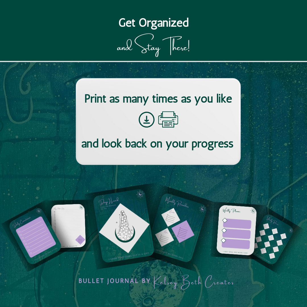 My Journey to Self-Mastery Bullet Journal and Affirmations Digital ...