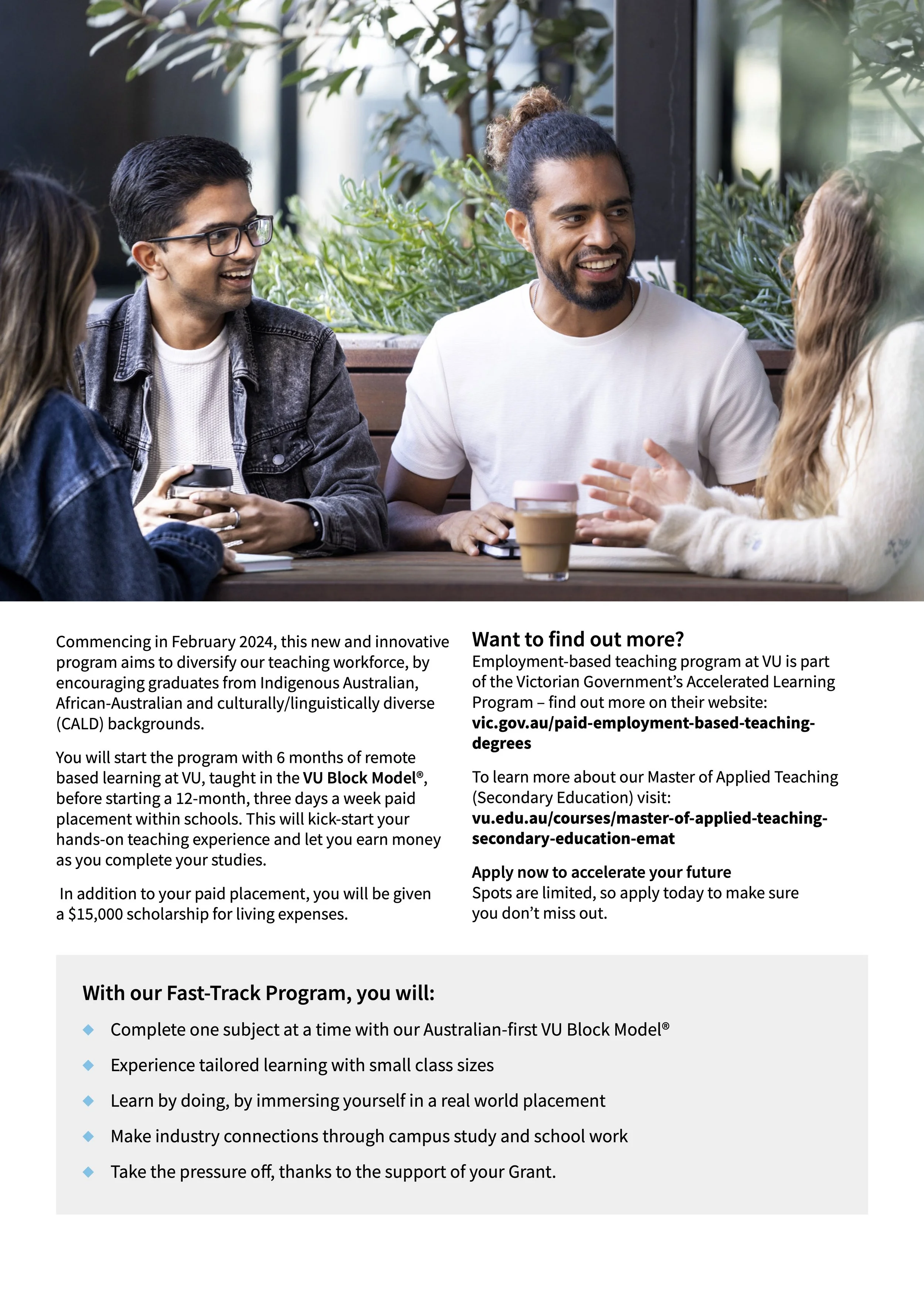 Paid, Employment-Based Teaching Master Degree — Malak Foundation ...