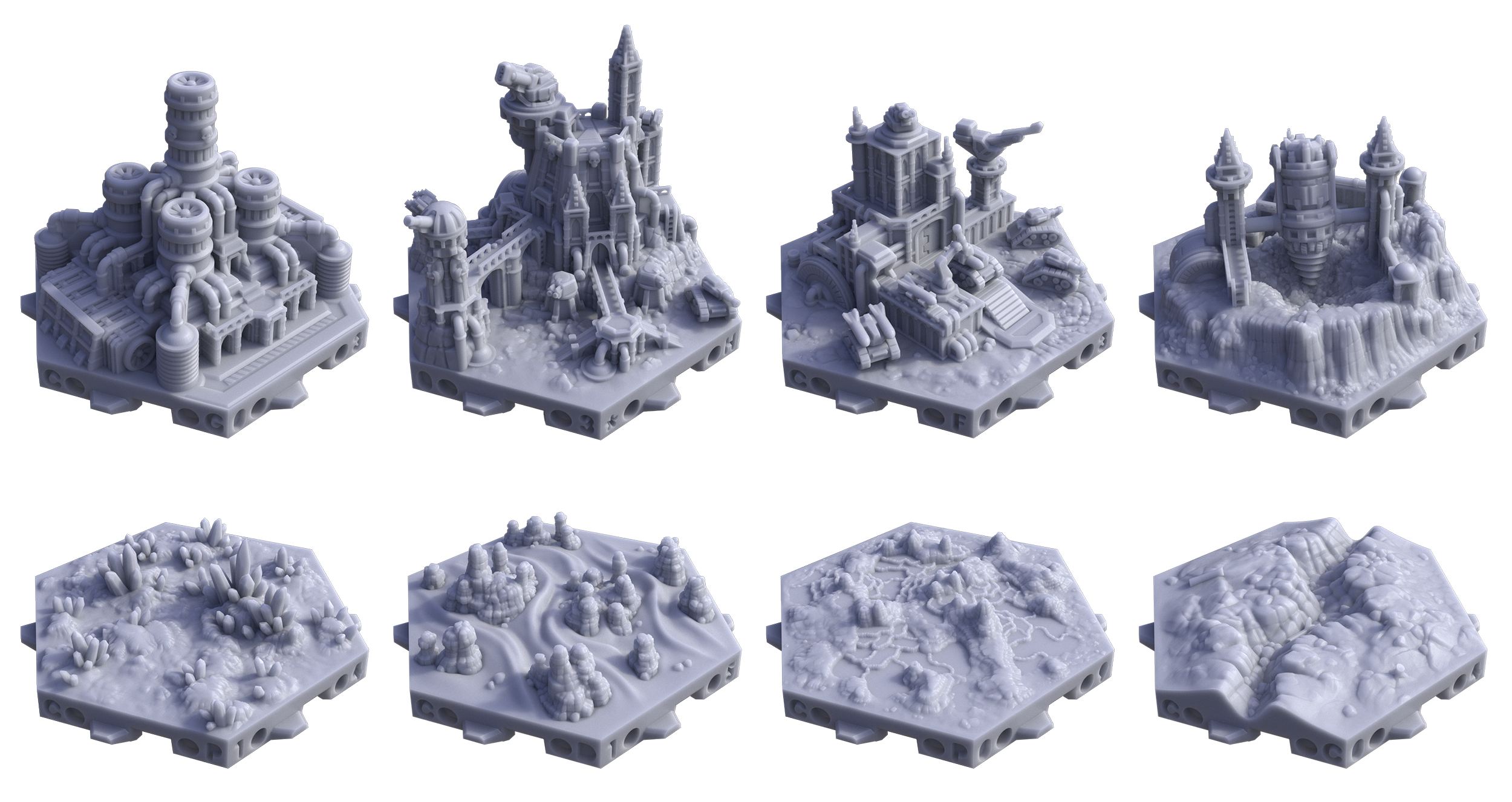 Hexton Hills: Imperia Hexica – Sci-Fi Hex Tile STLs for Wargaming & 3D ...