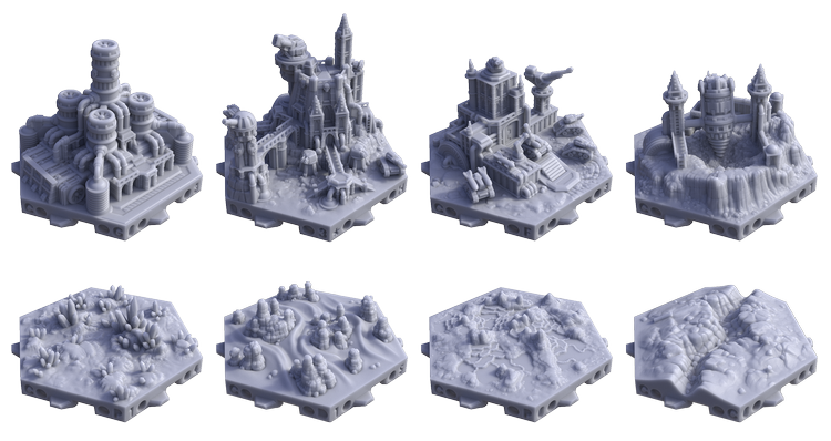 Hexton Hills: Imperia Hexica – Sci-Fi Hex Tile STLs for Wargaming & 3D ...