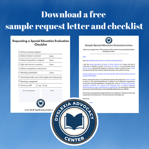 How to Request a Special Education Evaluation — Dyslexia Advocacy Center