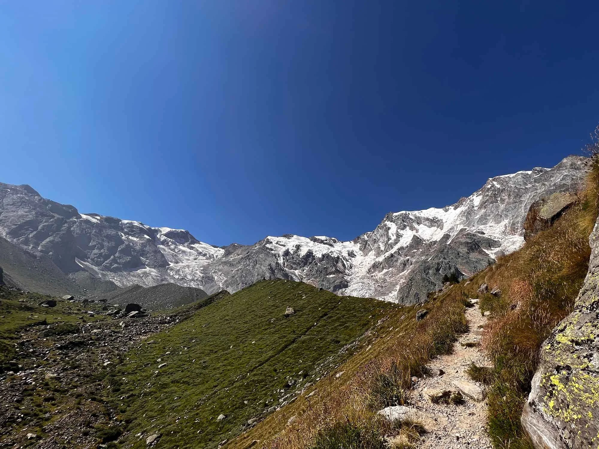 Hiking beneath the east face of Monte Rosa, Anzasca Valley — Step Beyond