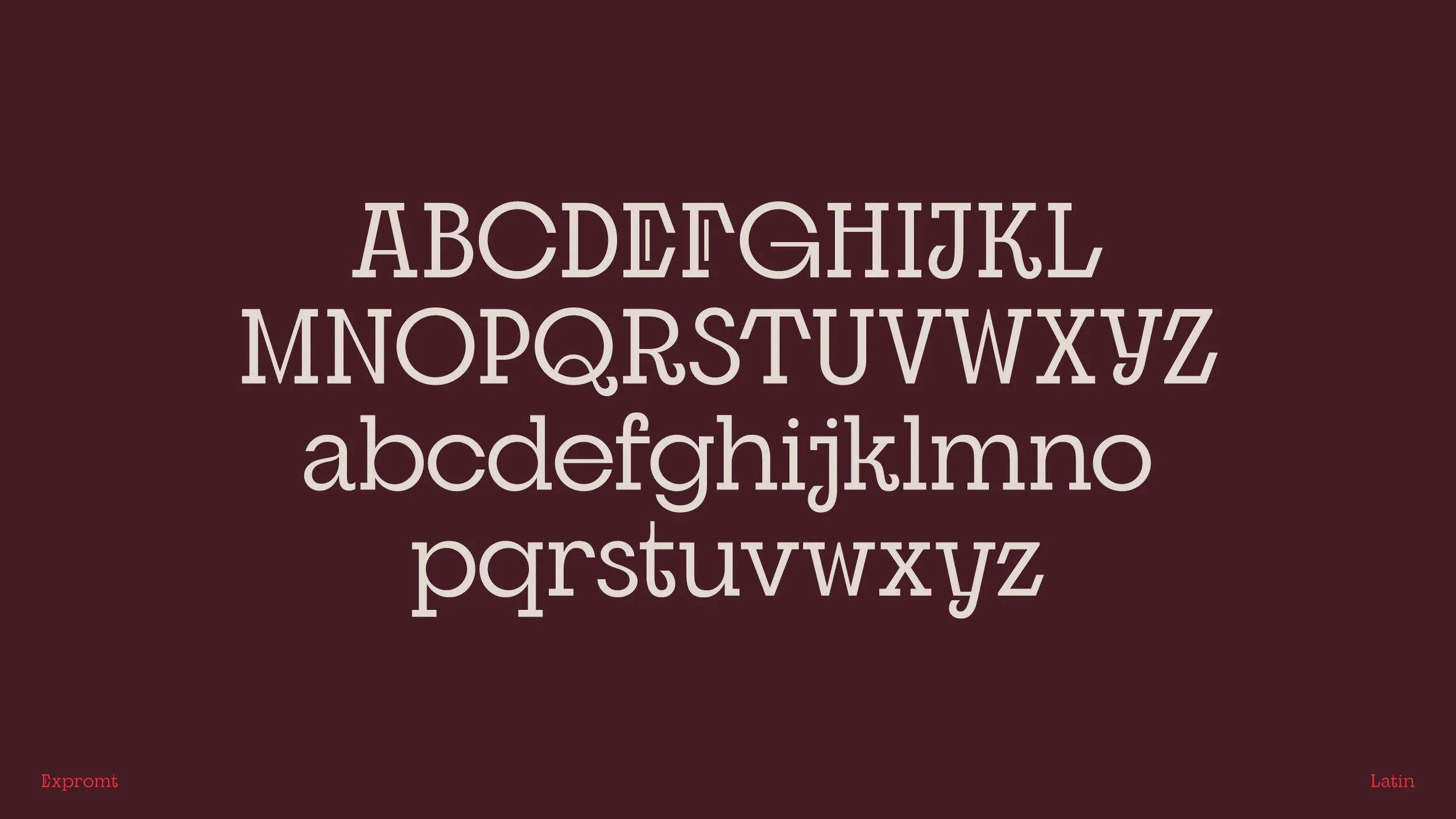 Expromt font • Type Design — Kateryna Korolevtseva