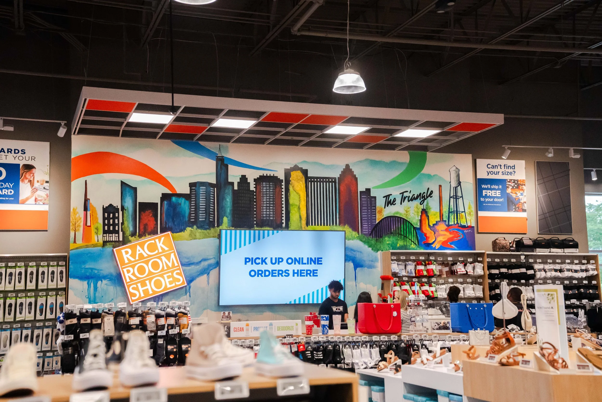 Raman Bhardwaj - Mural for Rack Room Shoes Morrisville Store — ArtPop