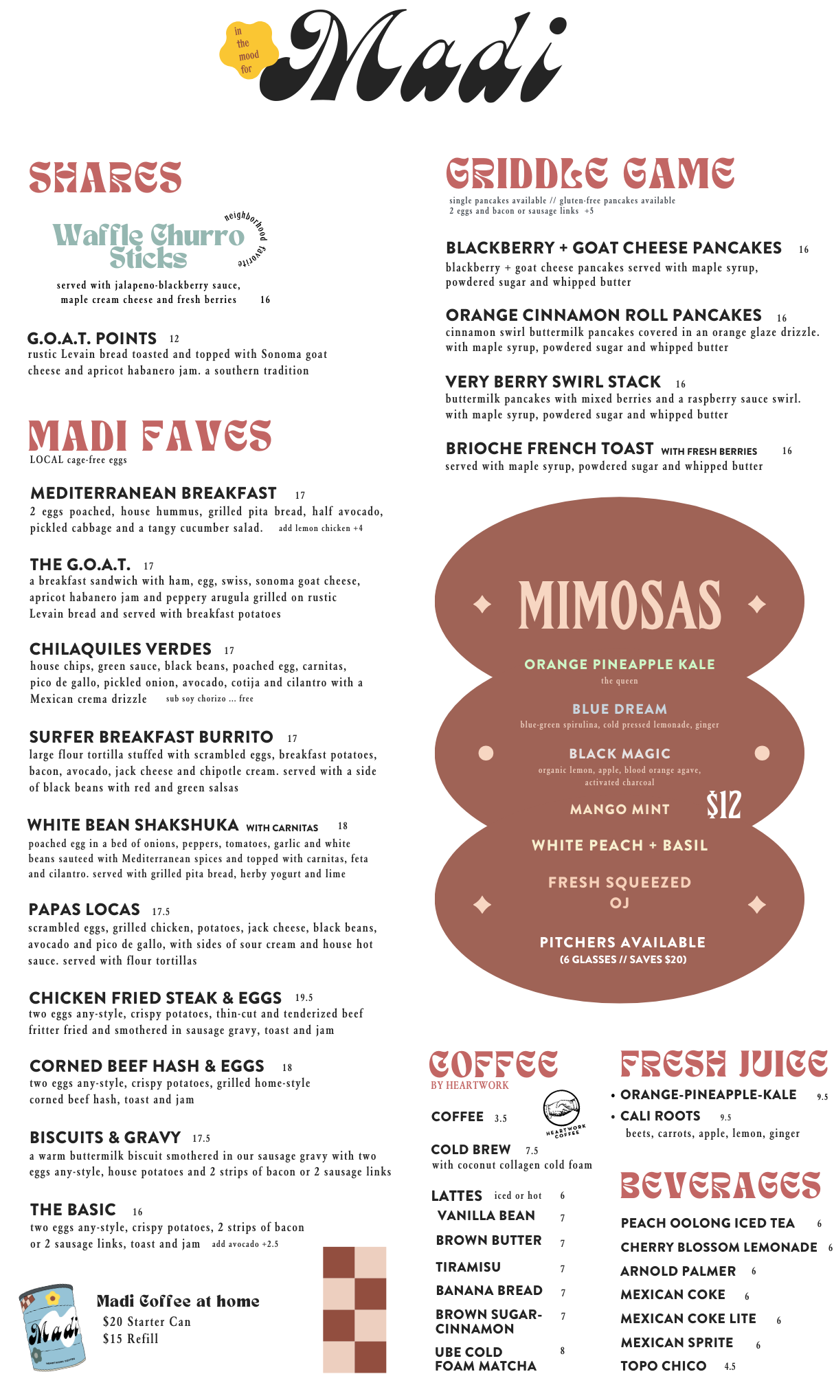 Menu — Madi | San Diego