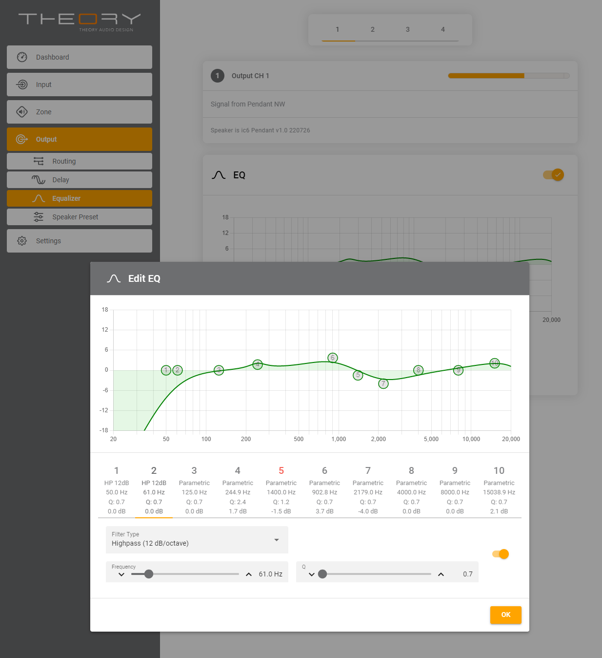 DLC-250.4d AMPLIFIED LOUDSPEAKER CONTROLLER WITH DANTE & AES67 — Theory Professional