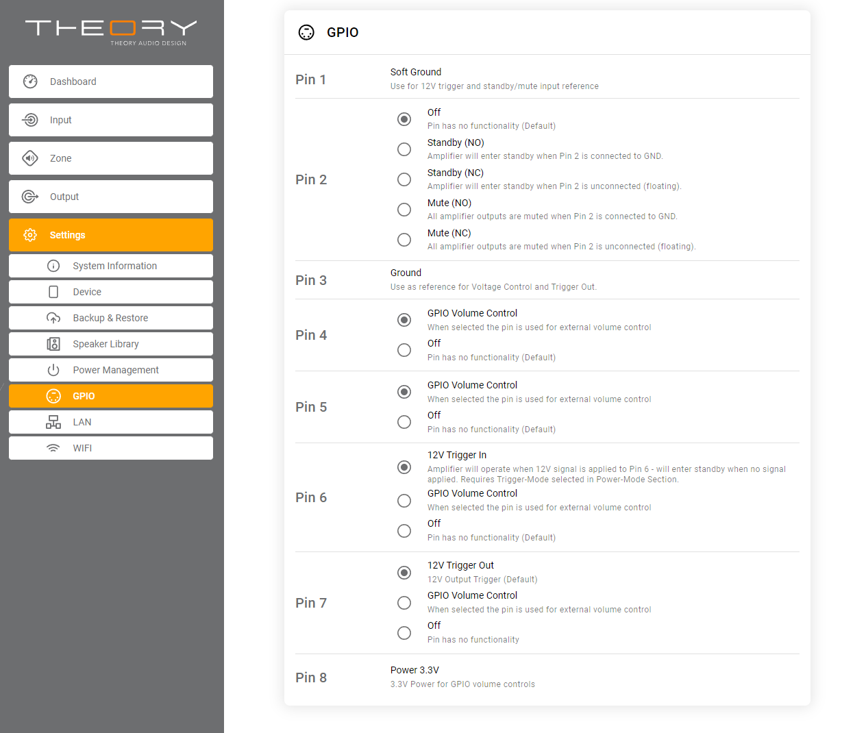 DLC-250.8 AMPLIFIED LOUDSPEAKER CONTROLLER — Theory Professional