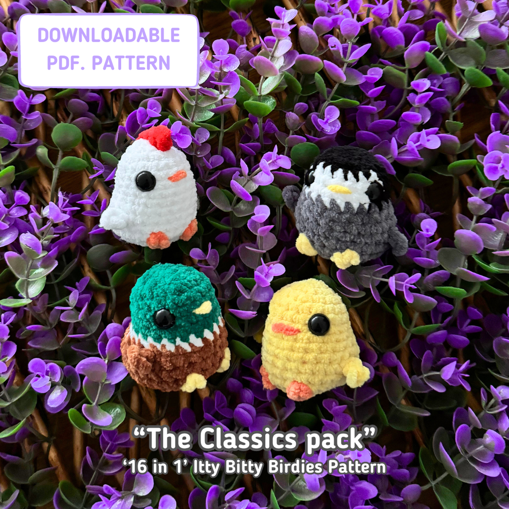 '16 in 1' Itty Bitty Birdies crochet pattern | No Sew by Crochet me ...