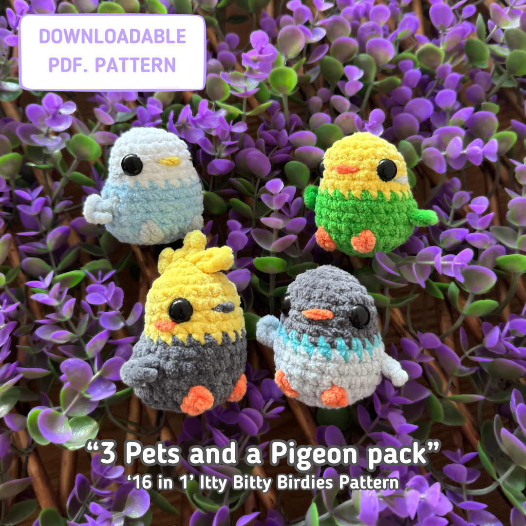 '16 in 1' Itty Bitty Birdies crochet pattern | No Sew by Crochet me ...