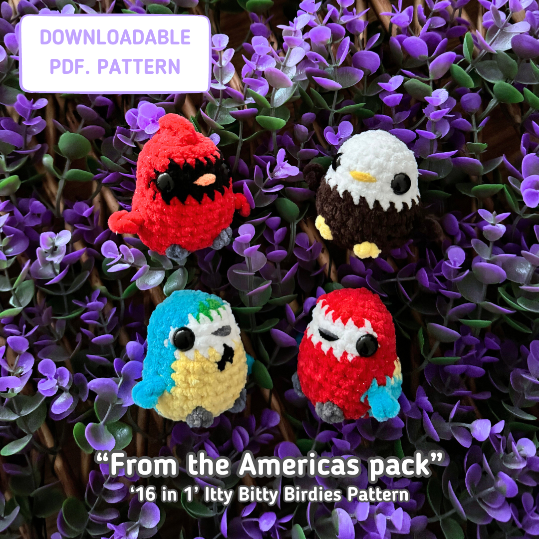 '16 in 1' Itty Bitty Birdies crochet pattern | No Sew by Crochet me ...