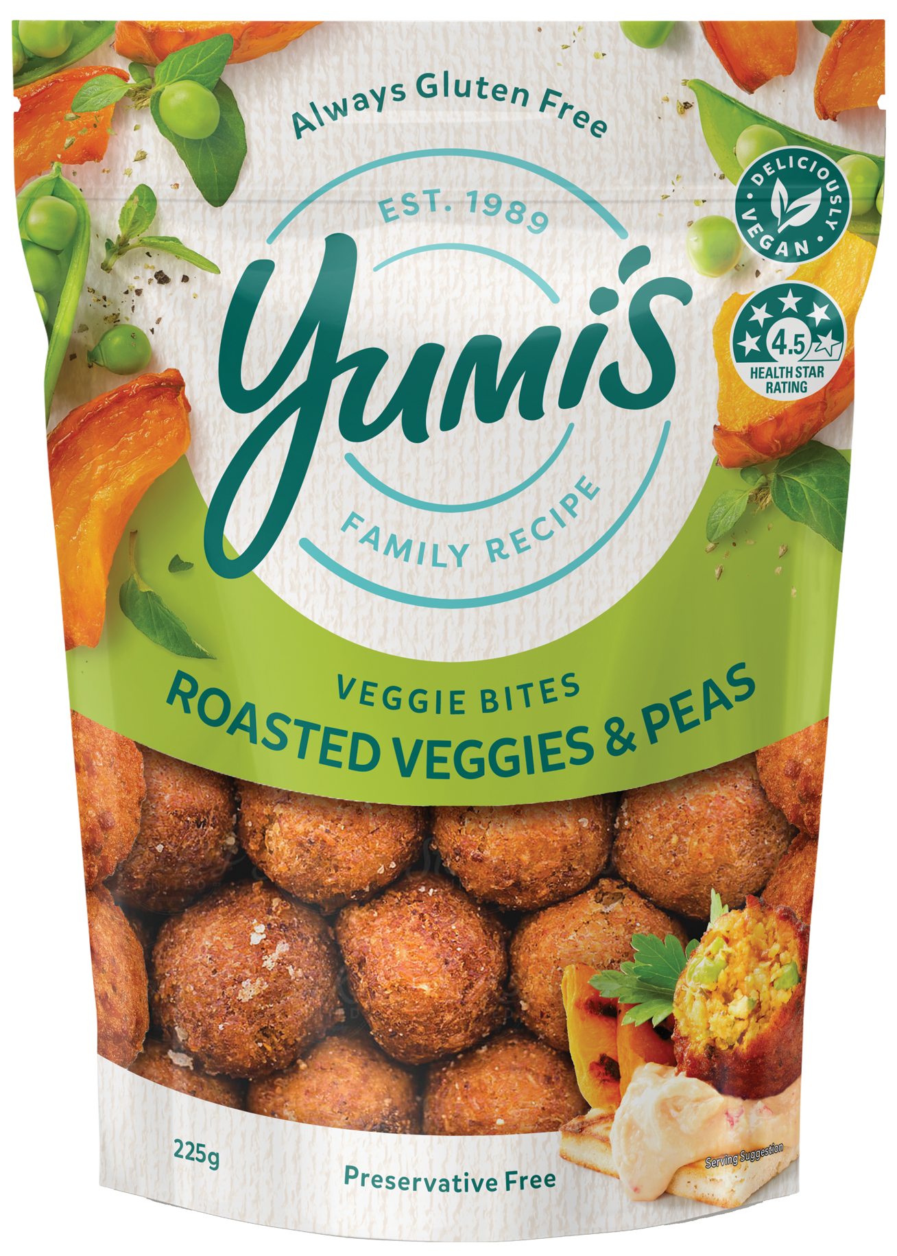 VEGGIE BITES - ROASTED VEGGIES AND PEAS — Yumi's Real. Delicious.