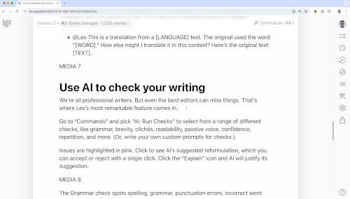 Transform Your Writing with Lex.page: Top AI-Powered Word Processor ...